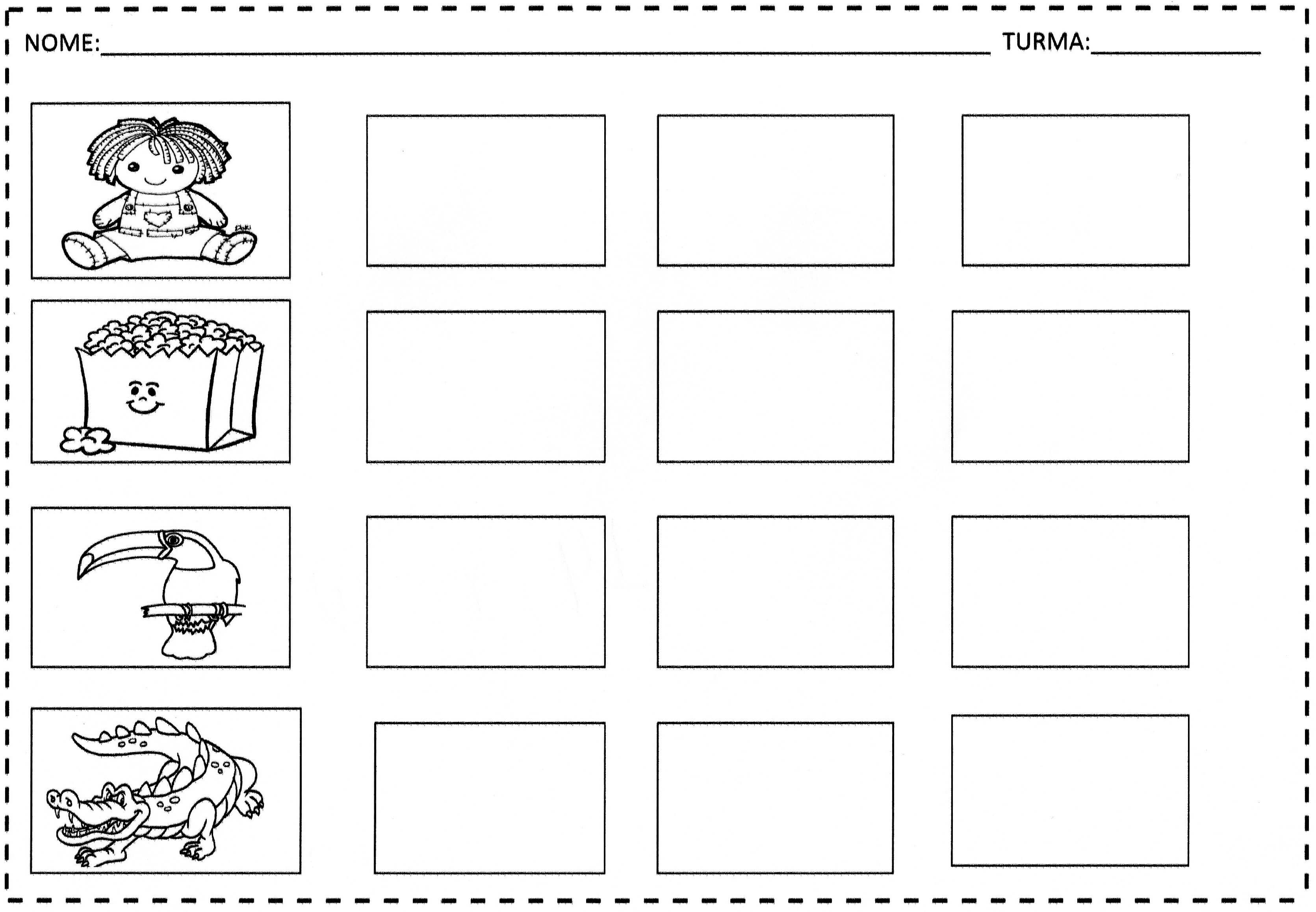 Recorte E Colagem Palavras E Sílabas Alfabetização Blog