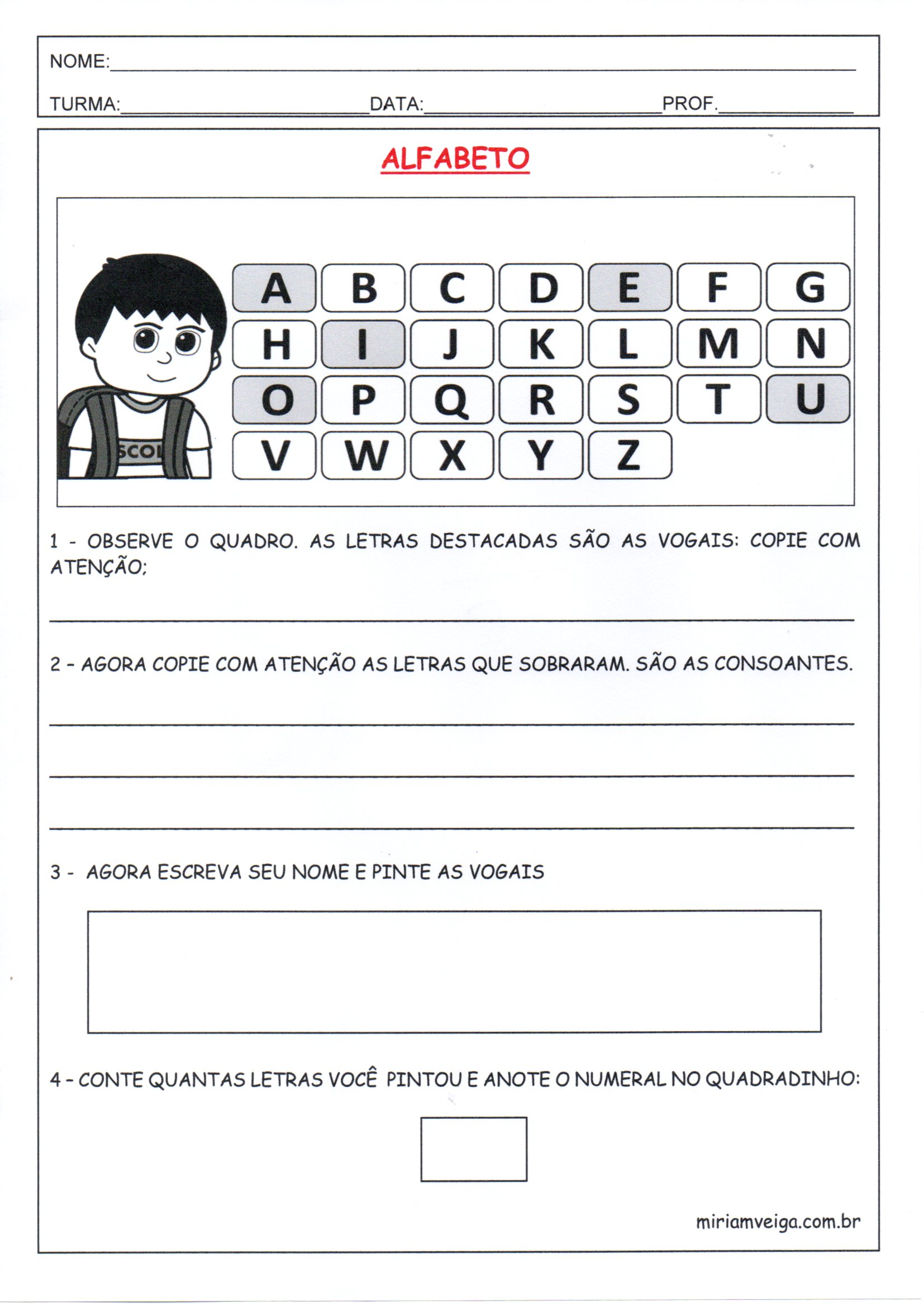 💖Alfabeto-Vogal e Consoante · Alfabetização Blog